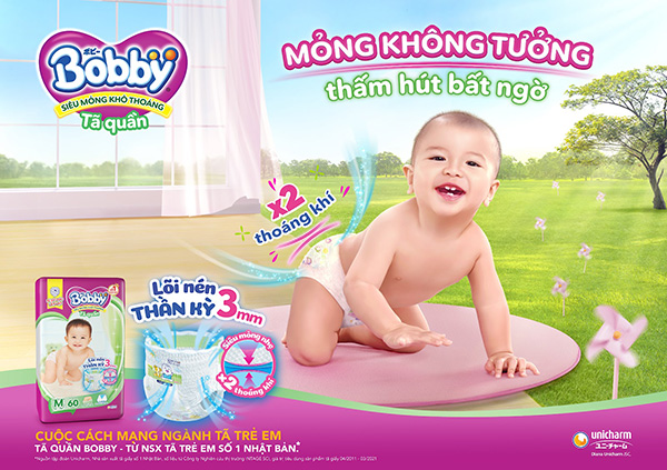 Bỉm - Tã quần size L Bobby siêu mỏng nhẹ, thấm hút vượt trội-Bobby