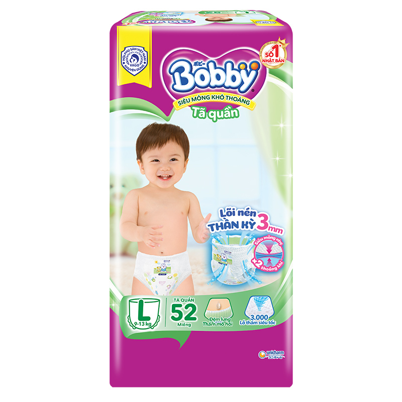 Bỉm size L cho bé bao nhiêu kg? Mẹo nâng size bỉm cực chuẩn-Bobby